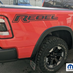 Fits 2019-2025 DODGE RAM REBEL Bed Graphics Text Vinyl Decals Stickers ...