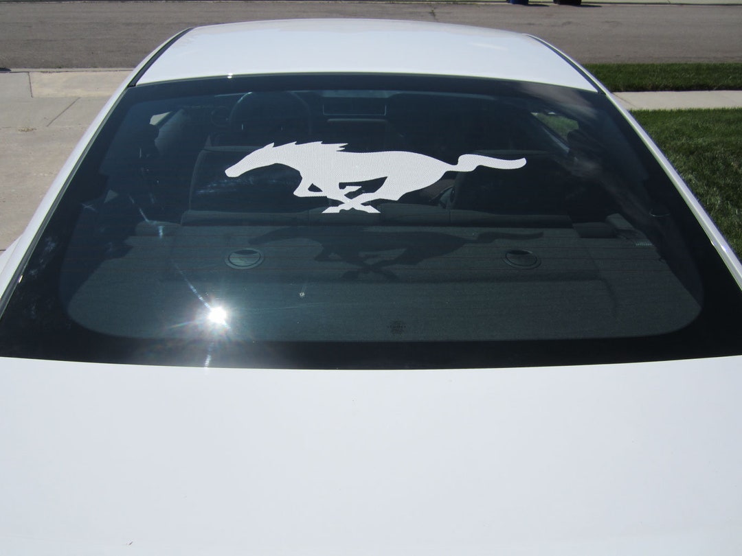 Ford Mustang Rear Window Pony - View Thru - Etsy