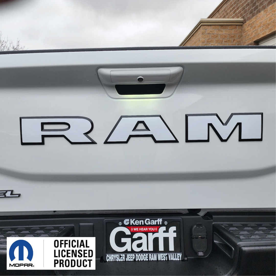 Fits 2023-2024 2500 Ram Rebel RAM Tailgate Emblem Overlay Vinyl Sticker ...