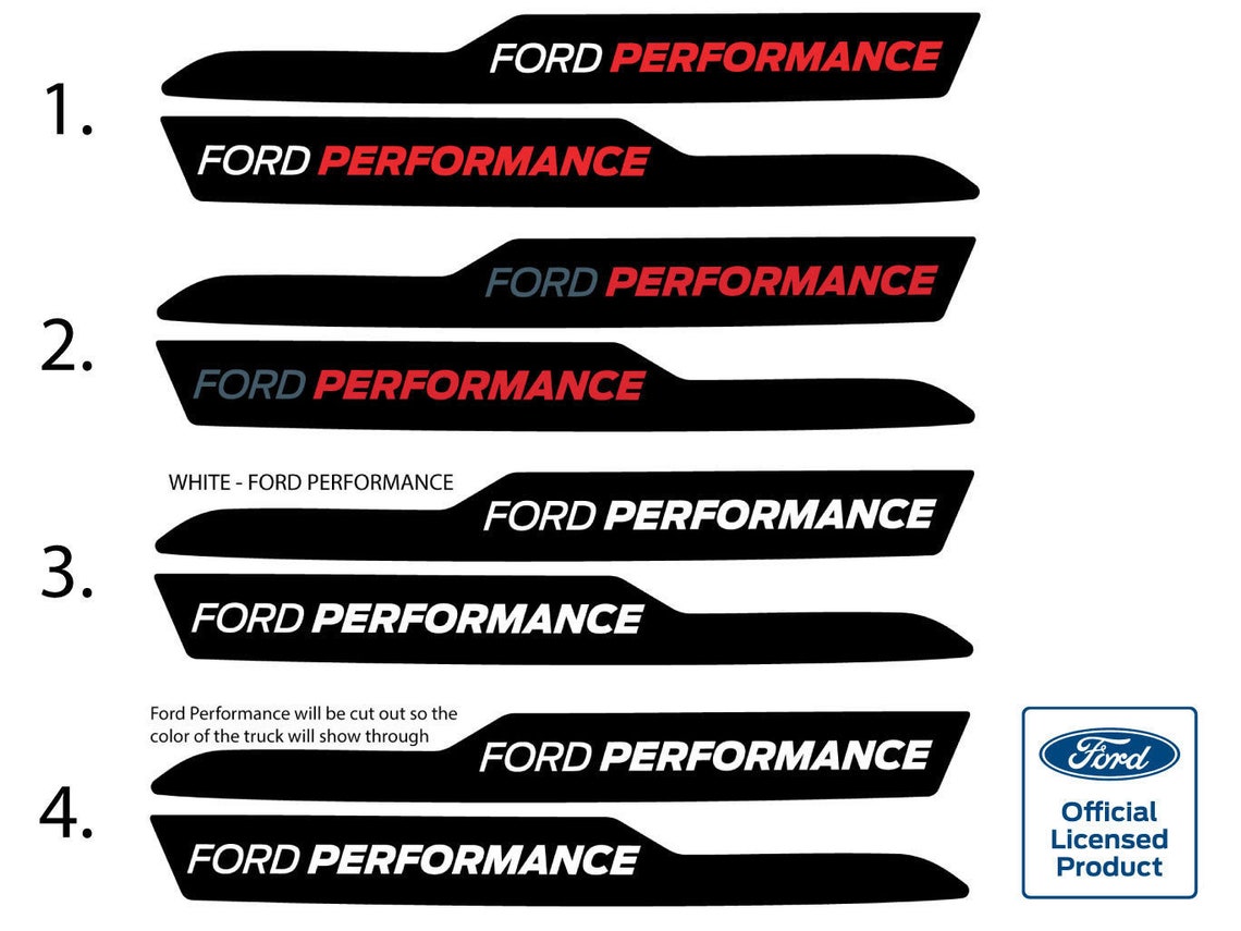 2017-2020 Ford Raptor FORD PERFORMANCE Hood Cowl Vinyl Decal Graphics ...