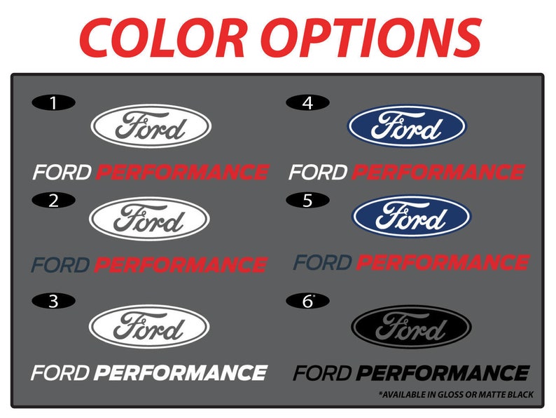 Ford Performance 8" Vinyl Decal Fits Raptor F150 Ranger - Etsy
