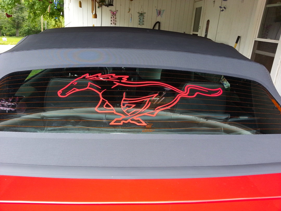 Ford Mustang Rear Window Pony Outline 24" Wide - Etsy