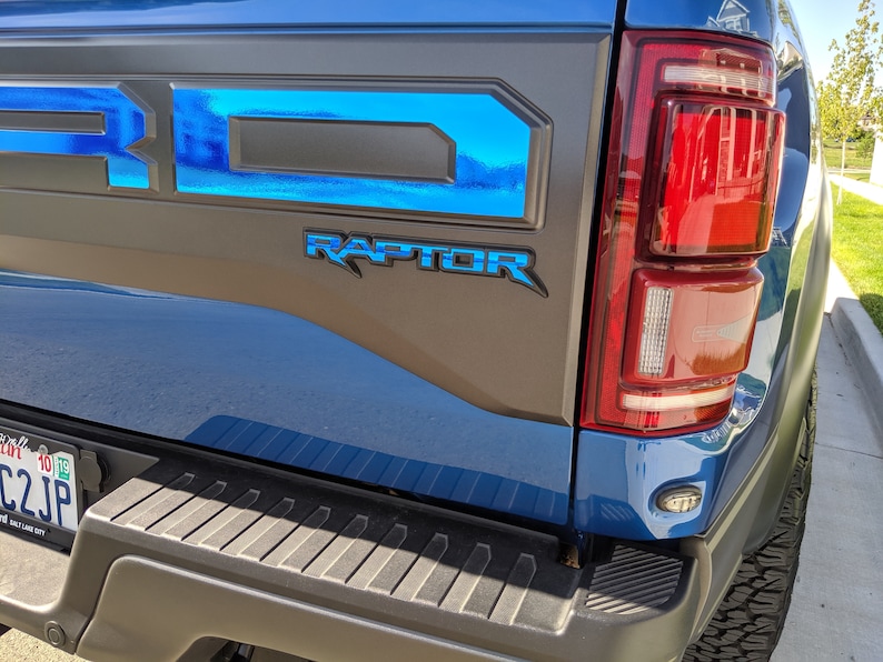 2017-2020 Ford Raptor Rear Emblem Inlay Vinyl Decal - Colored Chrome - Etsy