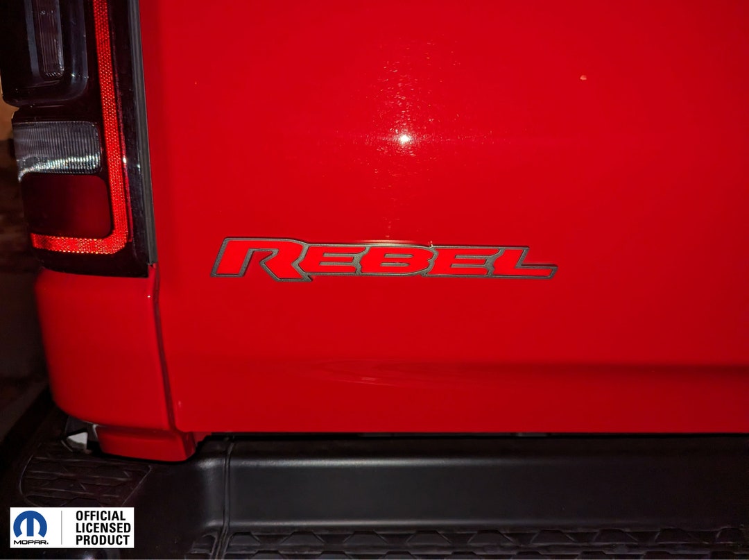 Fits 2019-2024 Dodge Ram Rebel Tailgate Rebel Emblem Inlay - Etsy