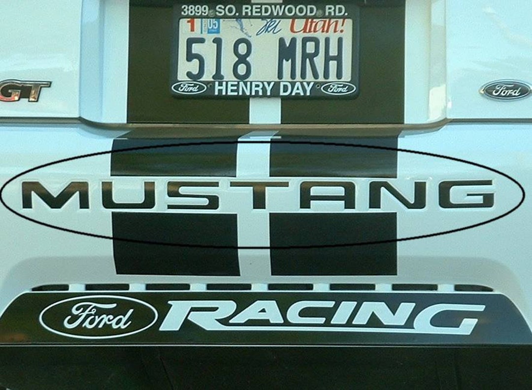 1999-2004 Ford Mustang Rear Bumper Letter Inserts Vinyl Decals - Etsy