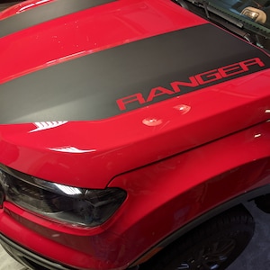 2019-2023 Ford Ranger Dual Hood With Ranger Graphics Vinyl Stripes - Etsy