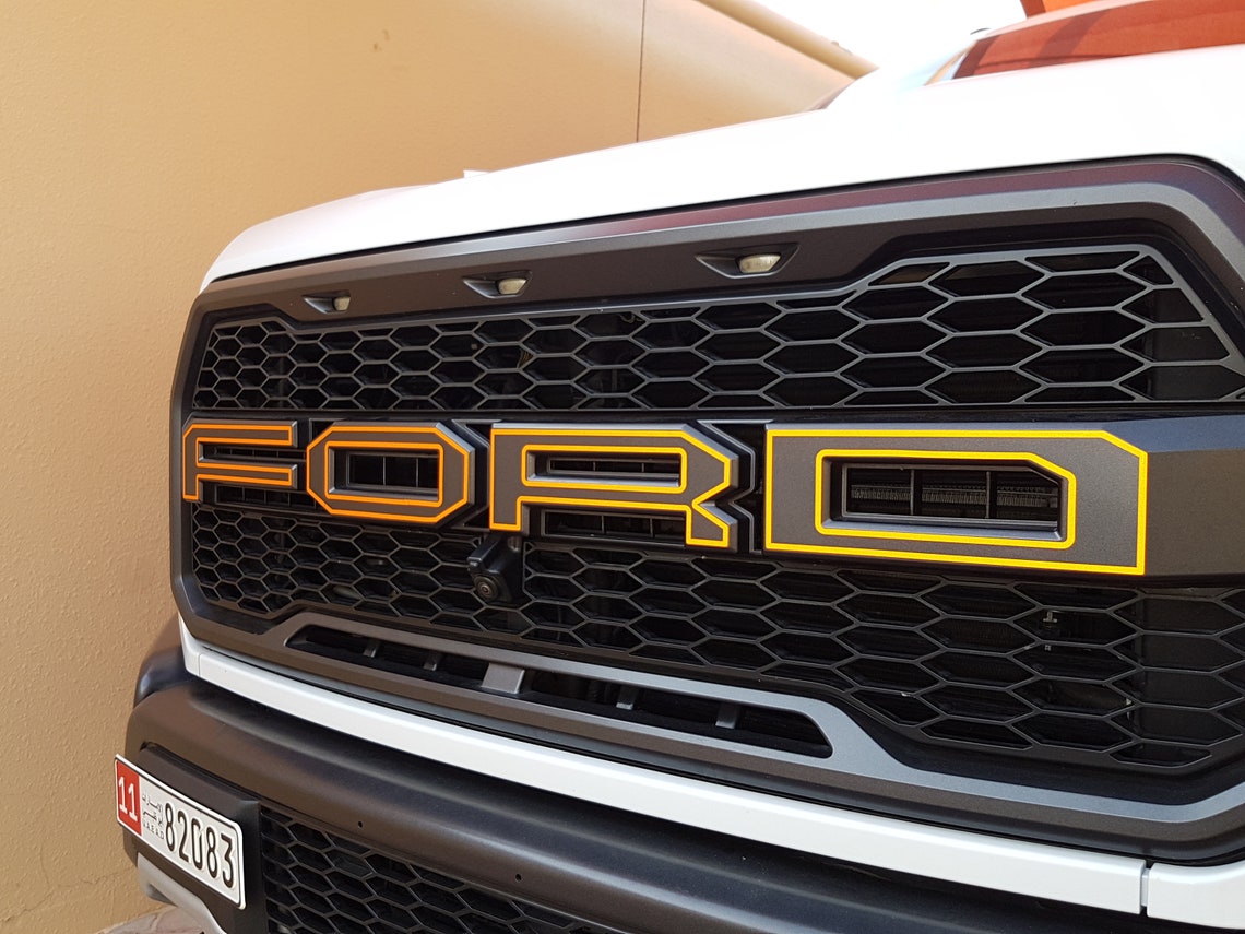 2017-2020 Reflective Ford Raptor Grill Letter Outlines - Etsy