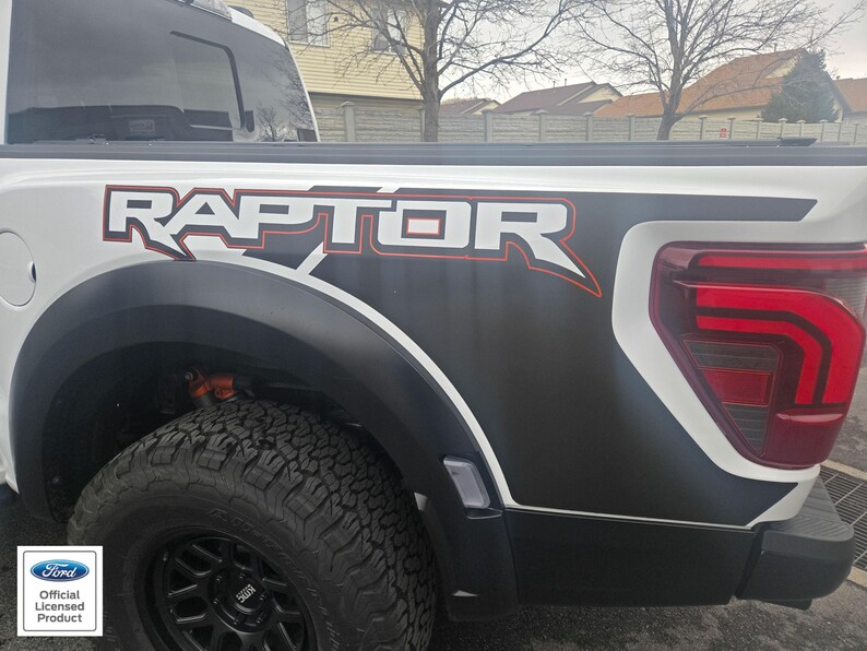 2021-2026 Ford F-150 Raptor Neue Art Bett Grafiken mit Umrissen Vinyl ...