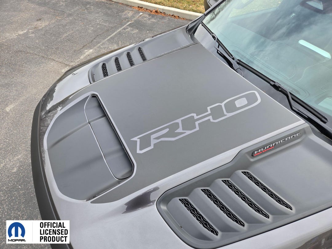 Fits 2025 Ram RHO Hood Graphics With RHO Cut Out Vinyl Decals Stickers ...