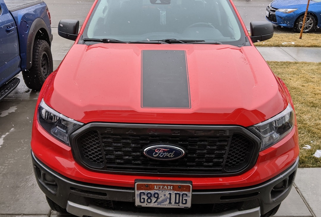 2019-2023 Ford Ranger Center Hood Stripe With Pinstripes Decal - Etsy