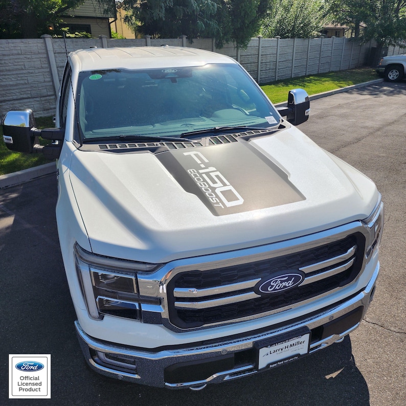 Fits 2021-2025 Ford F150 Ecoboost Center Hood V4 High Quality Decal ...