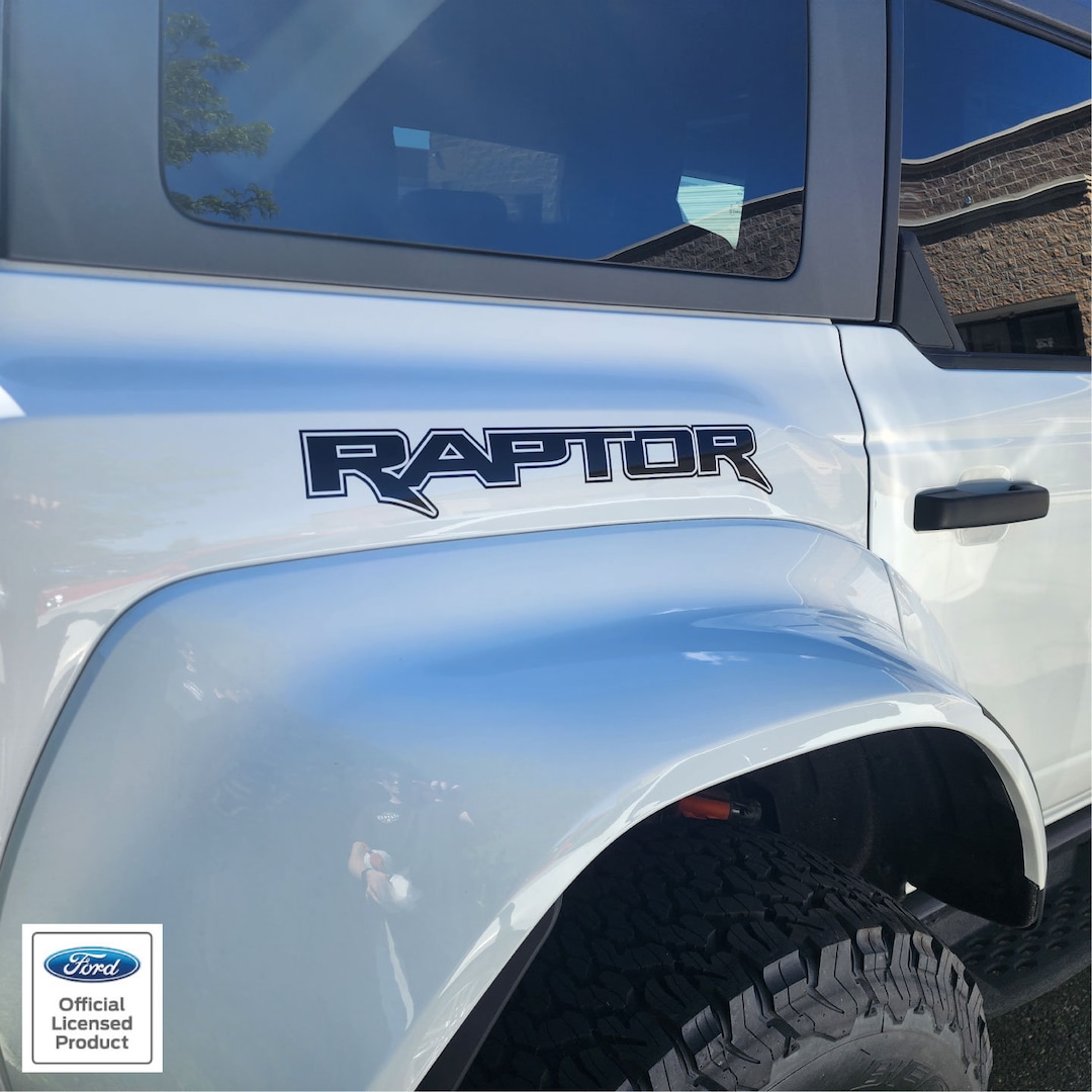 2022-2025 Ford Bronco Raptor Rear Side Raptor Graphics - Comes in Pair ...