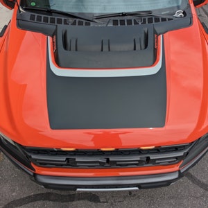 2021-2026 Ford Raptor Center Hood Stripes W/ Accent Color Vinyl ...