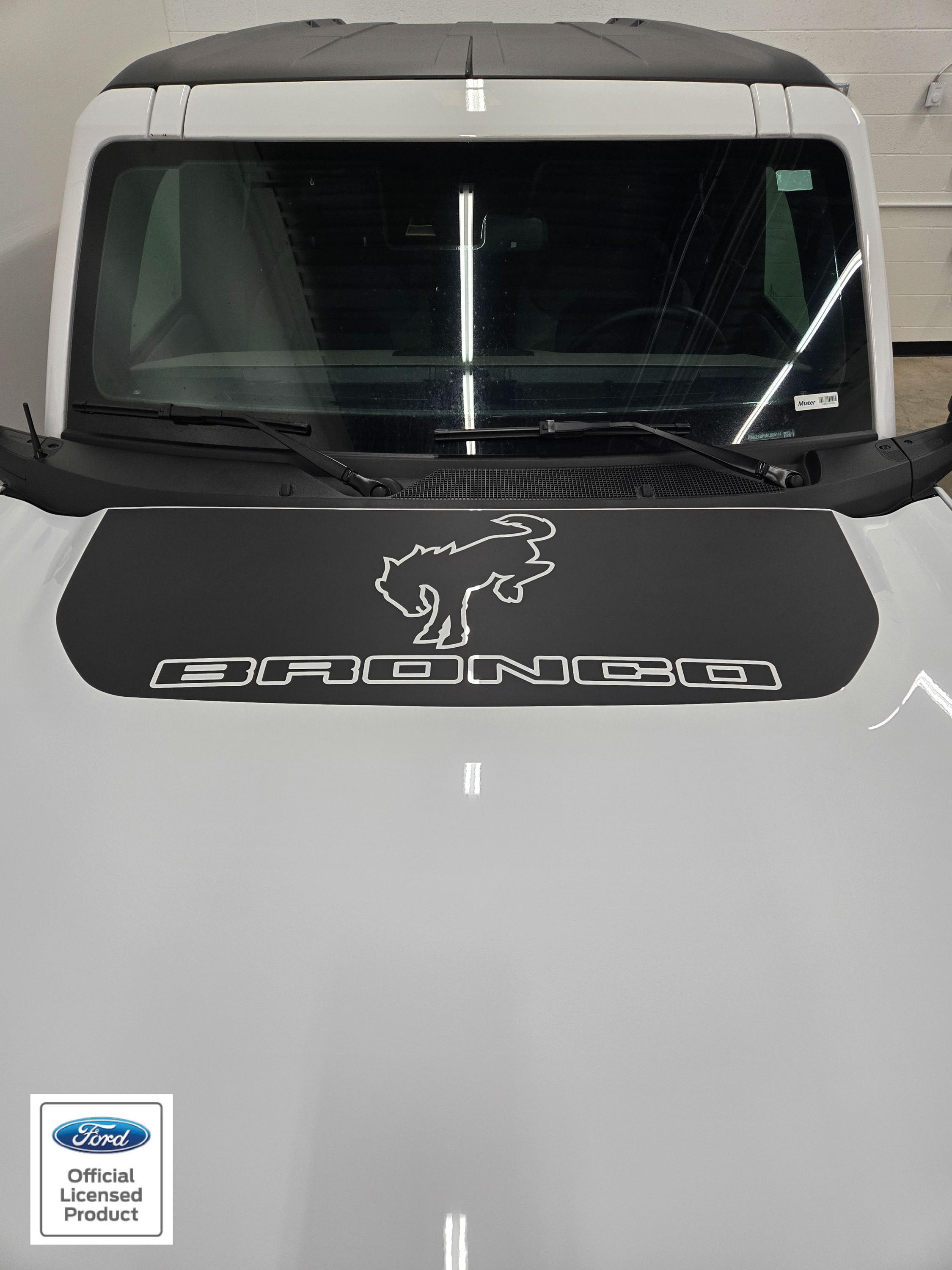 Fits 2021-2025 Ford Bronco Hood Center Pony Decal Full Size Bronco ...