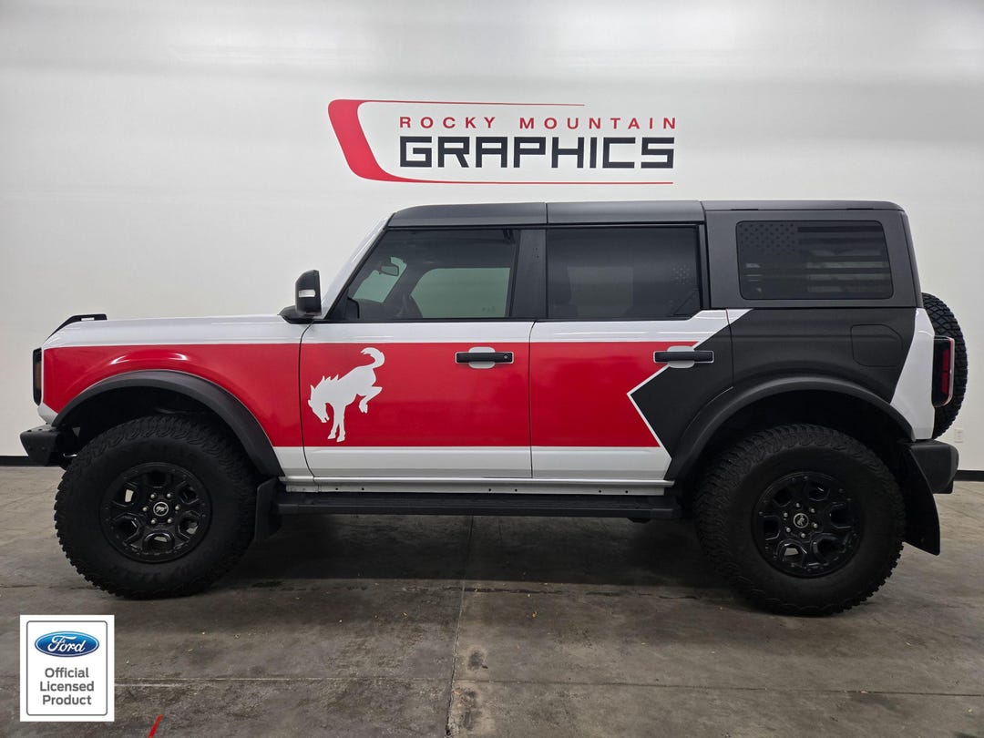 Fits 2021-2025 Ford Bronco Pony Side Graphics - Full Size Bronco Vinyl ...