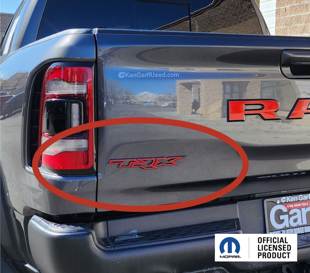 FITS 2021-2024 Ram TRX Tailgate TRX Emblem Overlay Decals Vinyl ...