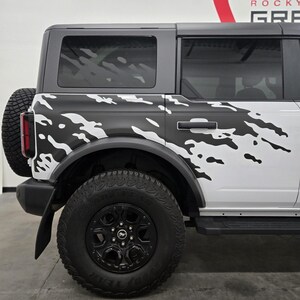 NEW 2021-2025 Ford Bronco Side Mud Splash Graphics - Bronco Vinyl ...