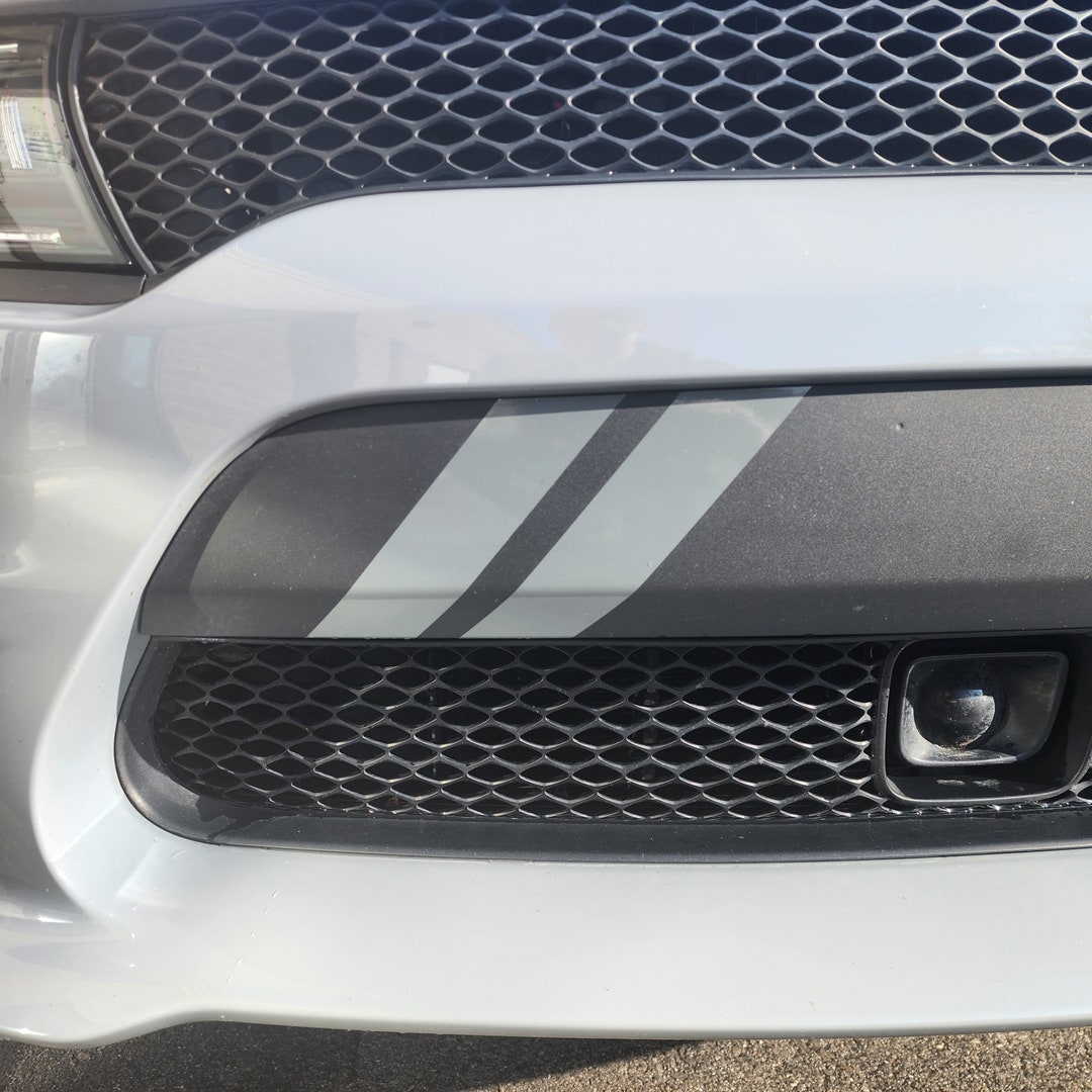 Fits 2015-2024 Dodge Charger Front Hash Stripes Decal Graphics Sticker ...