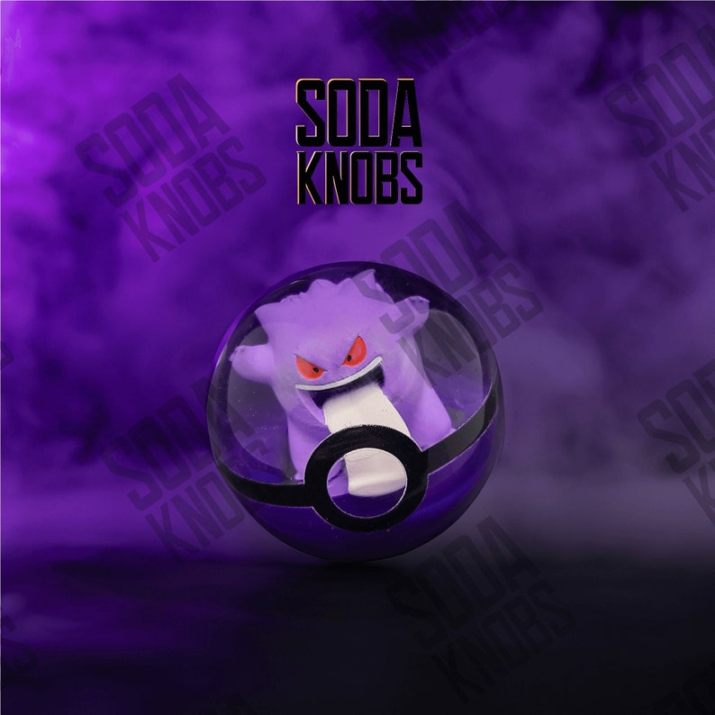 Gengar Real Life Pokeball Authentic Hand-cast Pokeball With Stunning ...