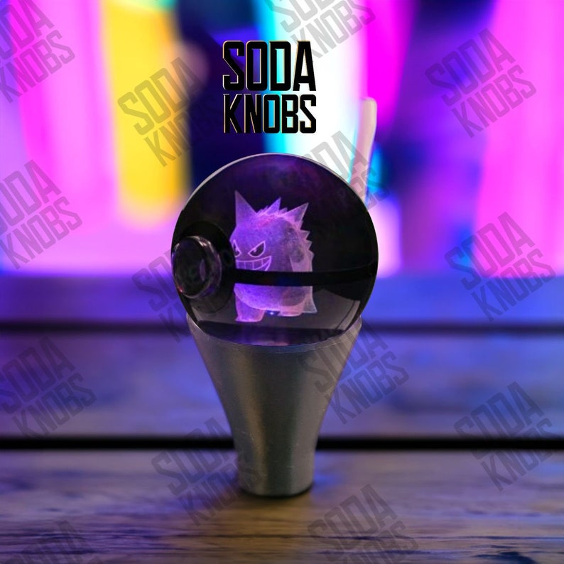 Gengar Crystal Pokeball Shift Knob Your Drive,yourdesign Crystal ...