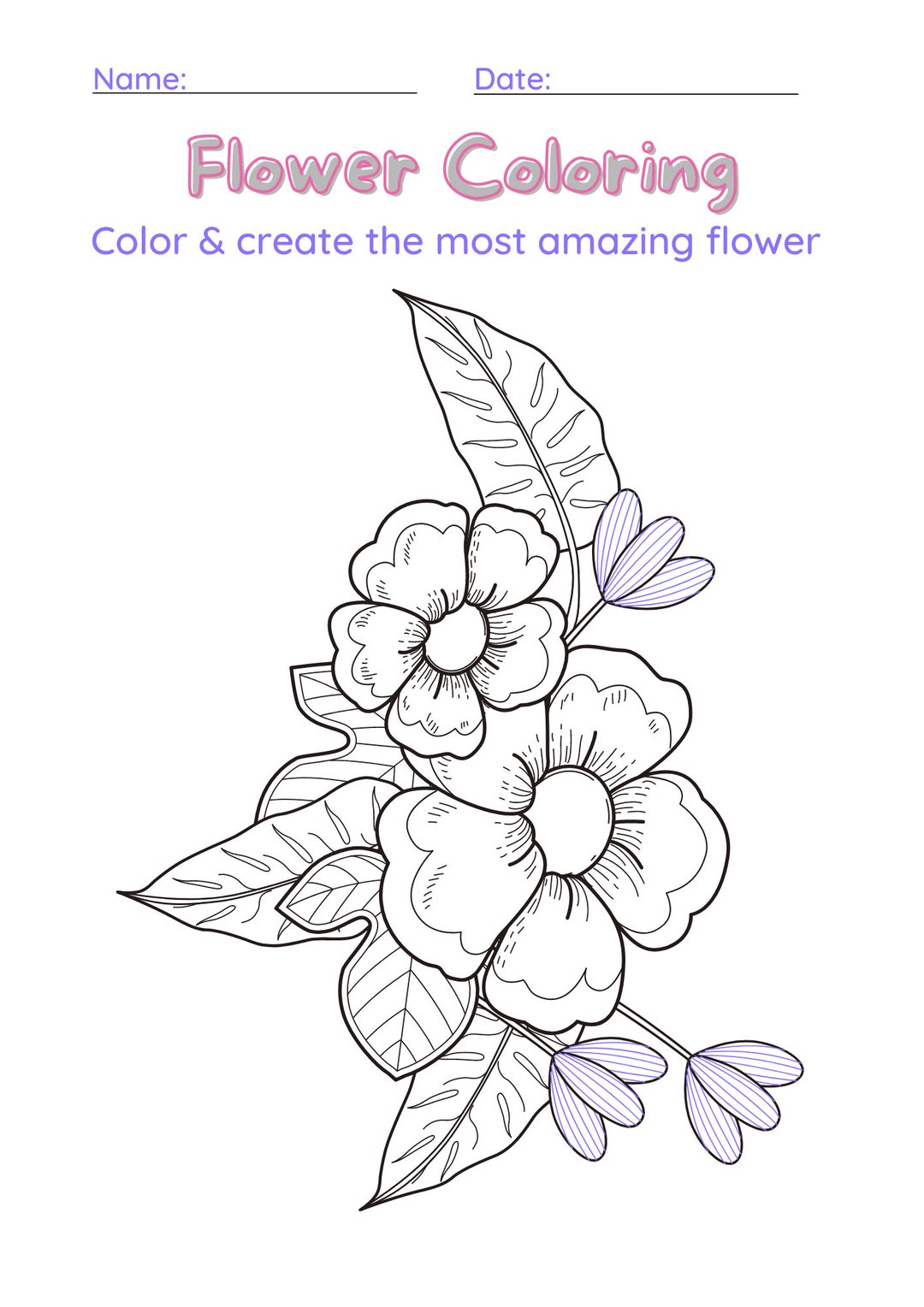 Digital Kids Coloring Page A4 Size Download| Coloring Page for Kids ...