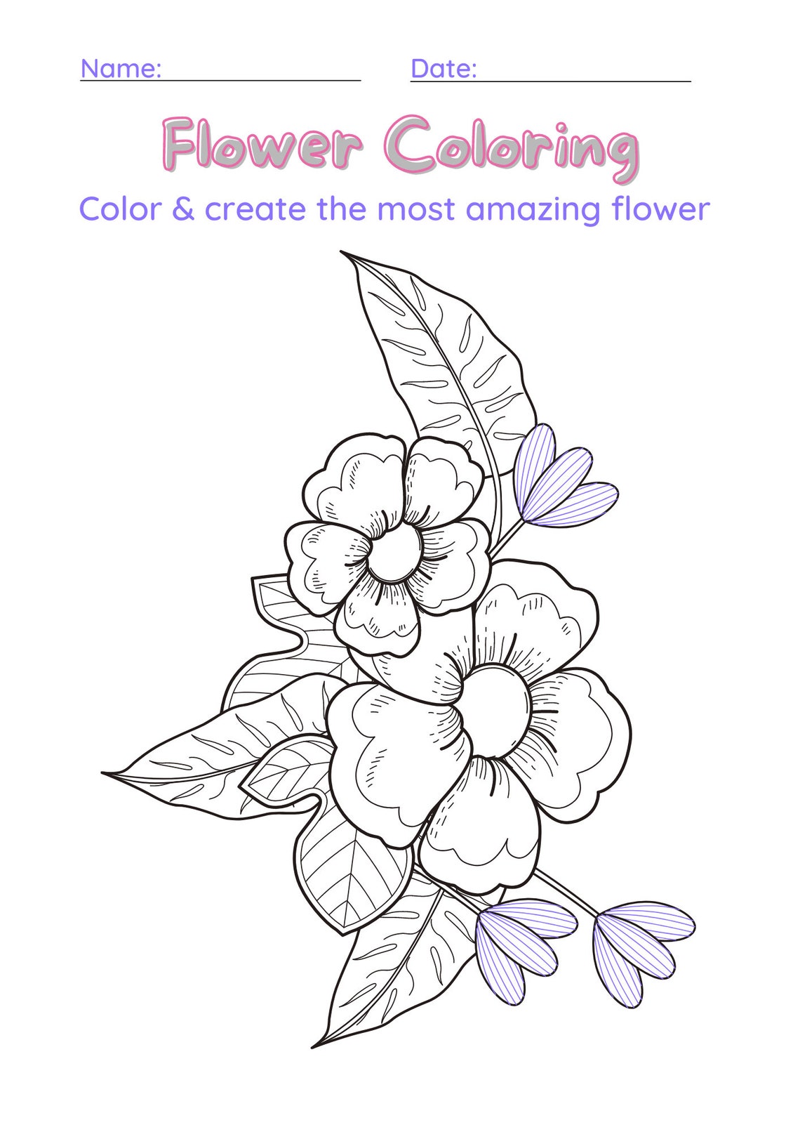Digital Kids Coloring Page A4 Size Download| Coloring Page for Kids ...