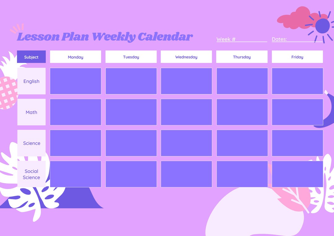 Printable Weekly Classroom Calendar| Printable Classroom Teacher ...