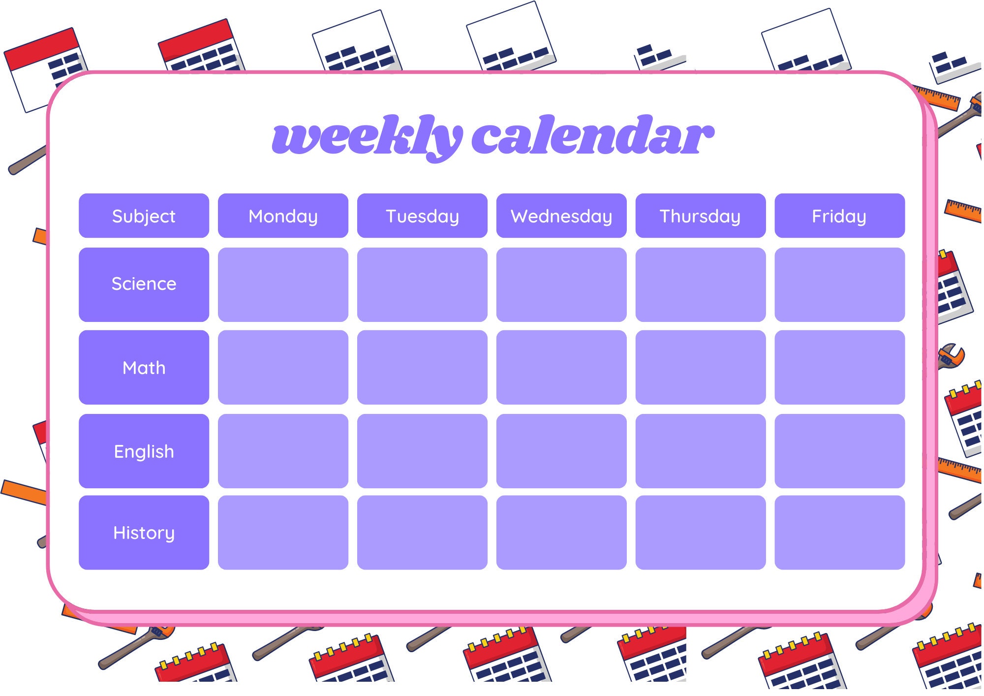 Custom Printable Calendar Template Teacher Organization Academic Set ...