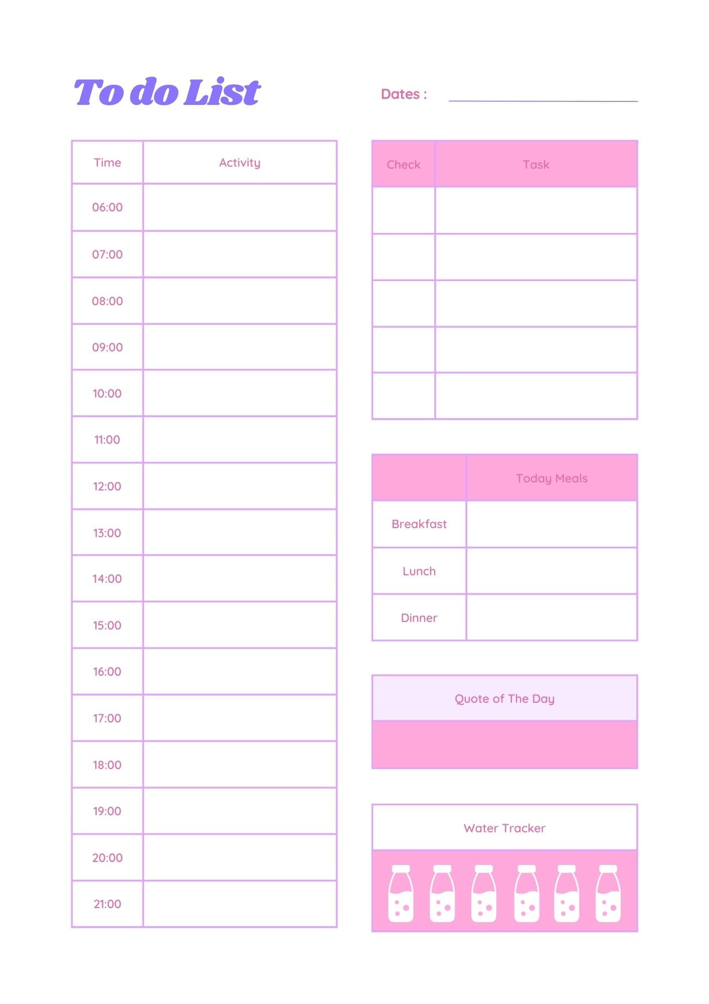 Printable to Do List Instant Download|| Minimal Productivity Planner ...