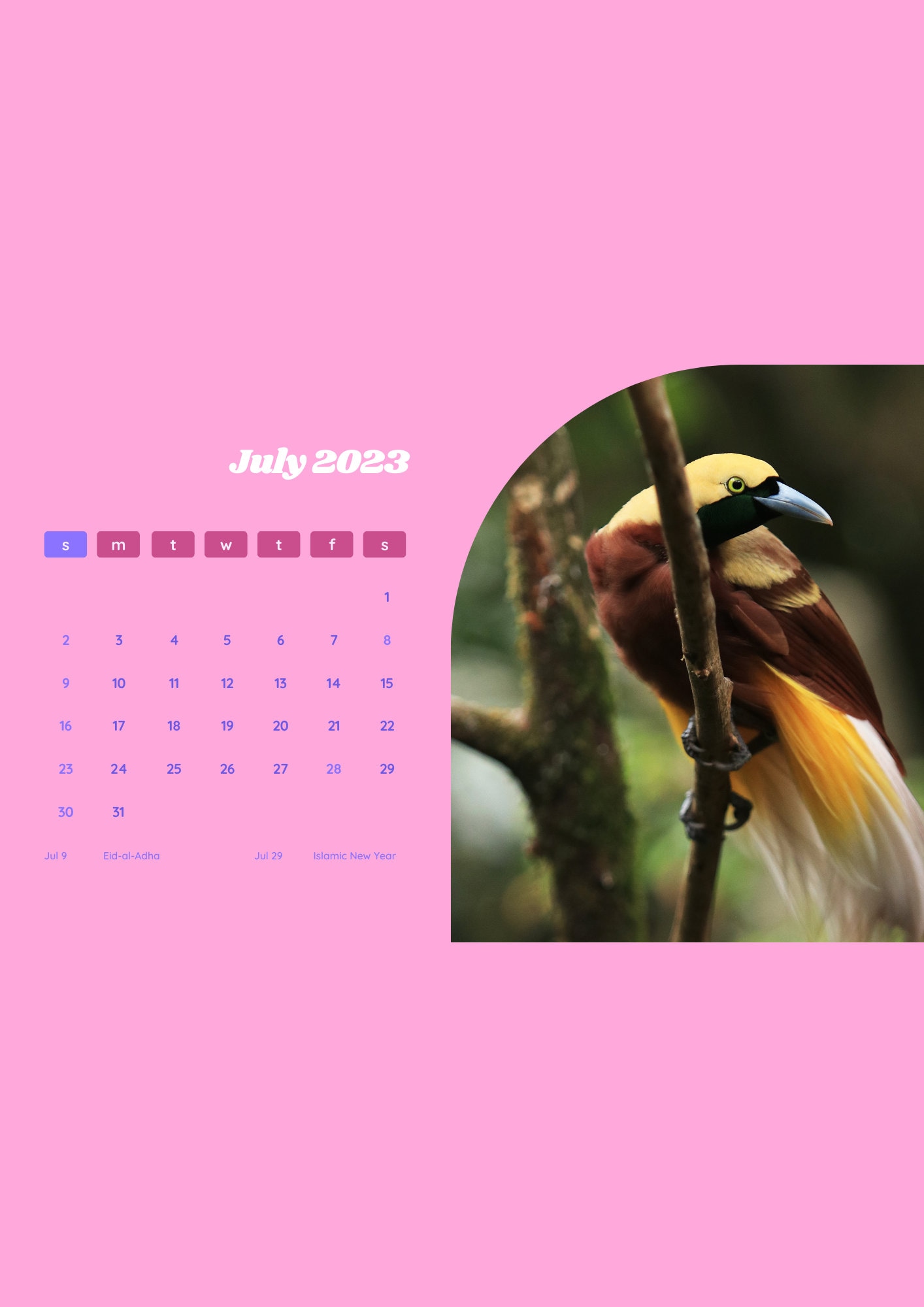 Pretty Modern Year at A Glance 2023 Yearly Calendar| Printable Paper ...