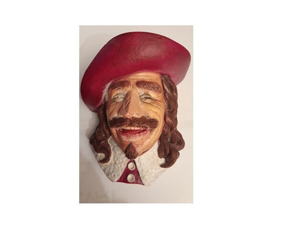 RARE! Bossons? Legend? Chalkware Head Cavalier Red Hat Hand Painted - Etsy