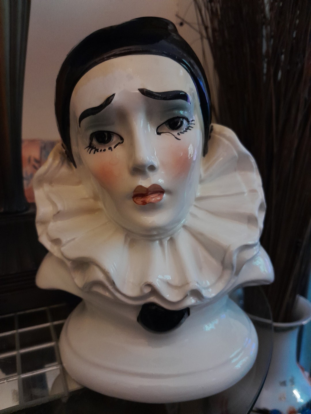 Vintage Retro 1970/80s Ceramic Pierrot Clown Bust 8.5 High VGC - Etsy