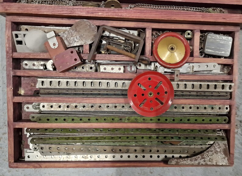 Vintage Antique Meccano Construction Parts in Original Wooden Box - Etsy UK