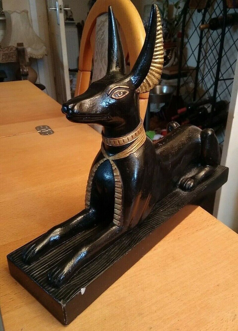 Eqyptian Anubis Jackal Figure God of the Dead Heavy Stoneware - Etsy UK