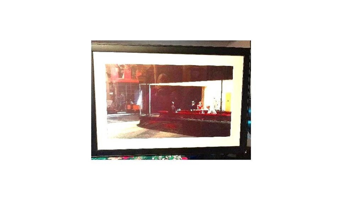 Nighthawk by Edward Hopper 42" X 28" Large Framed Glazed Print VGC - Etsy