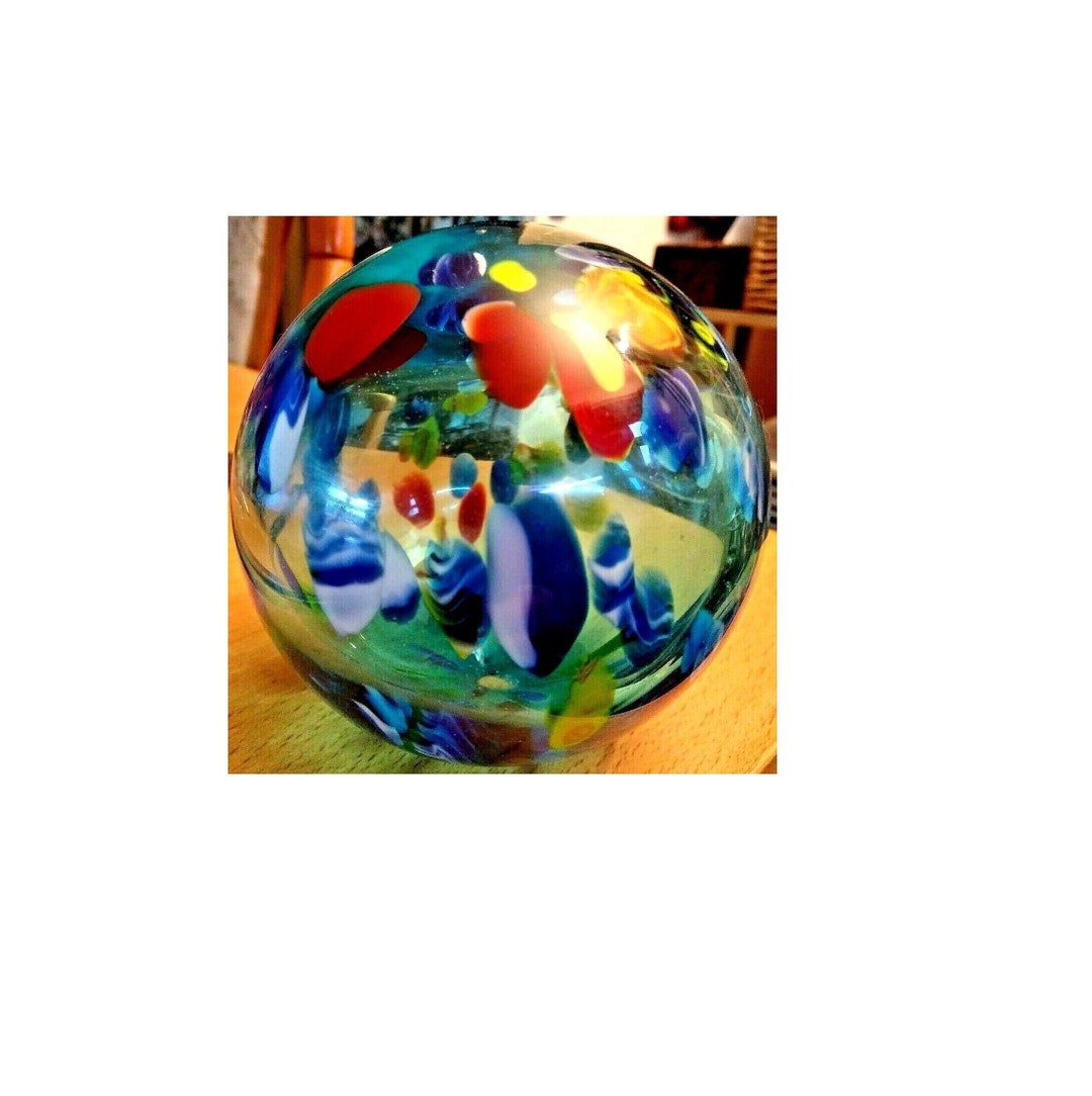 Rare! M'dina Glass Hollow Paperweight Turquoise 504gm 11cm VGC - Etsy