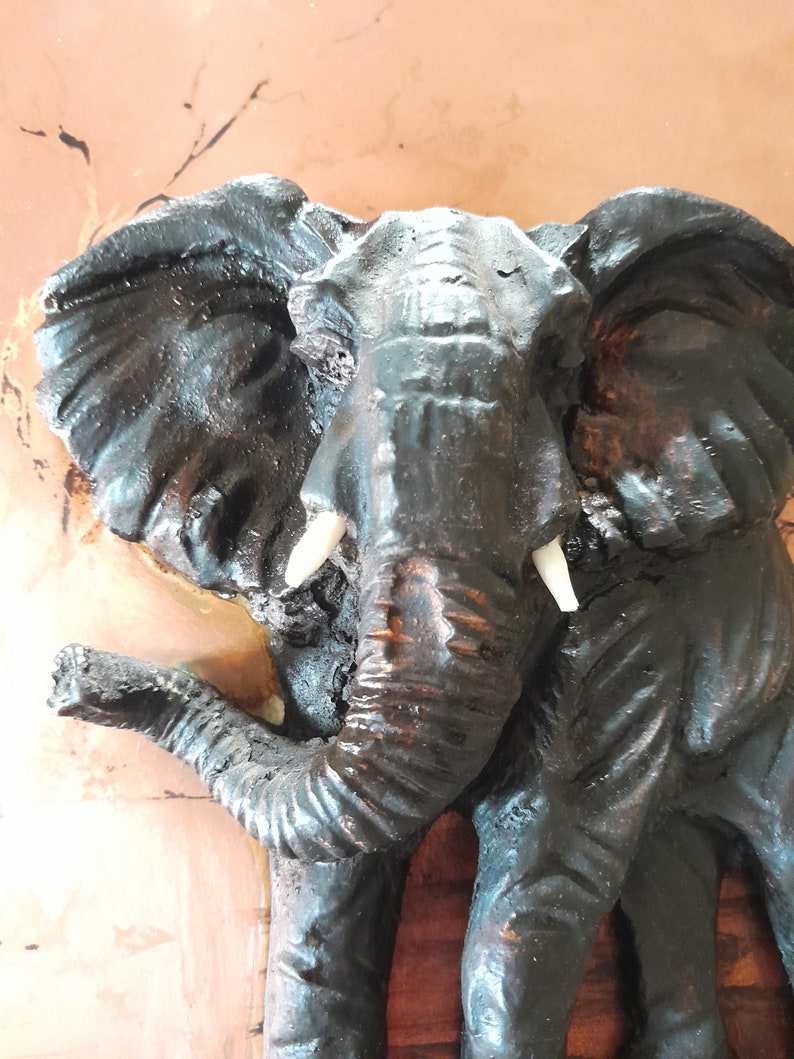 Vintage 3D Copper Elephant Wall Sculpture, Dimi's Art, 1970s Plaque - Etsy