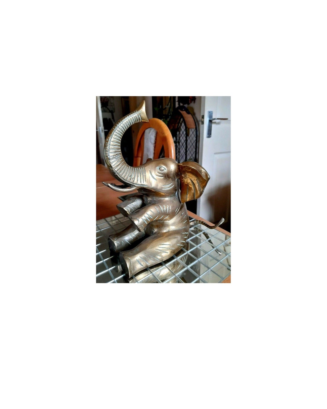 Brass Seated Elephant Trunk up for Luck HEAVY 2.7kg Solid VGC - Etsy
