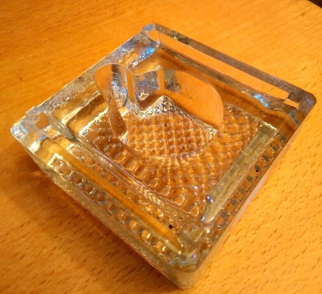 Stylish Art Deco Glass Ink Well Desk Ornament Heavy 3" VGC - Etsy