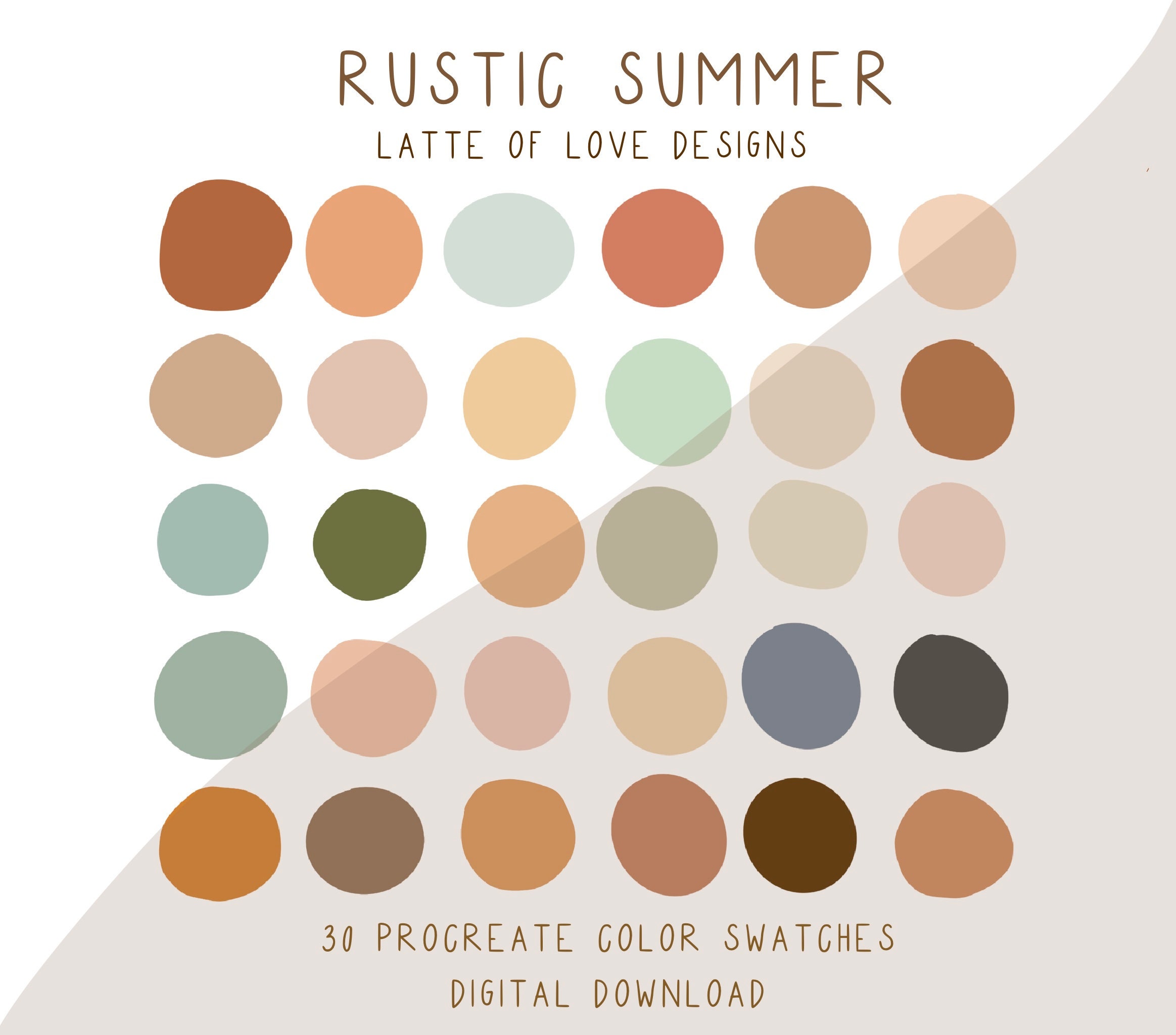 Rustic Summer Color Pallet - Etsy