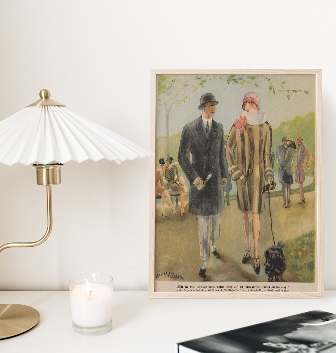 Antique Vintage 1920s Color Lithography Poster by Franziska Schlopsnies ...