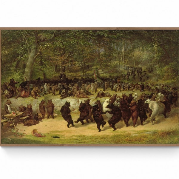 The Bear Dance Painting - Etsy