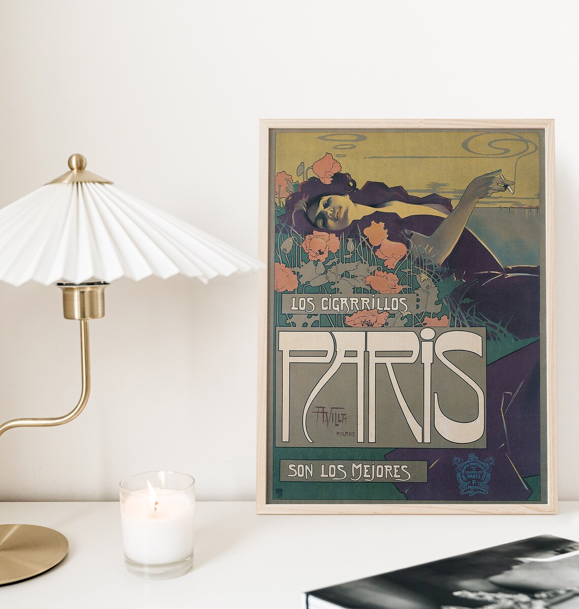 Antique Vintage 1920s Color Lithography Poster Aleardo Villa ...