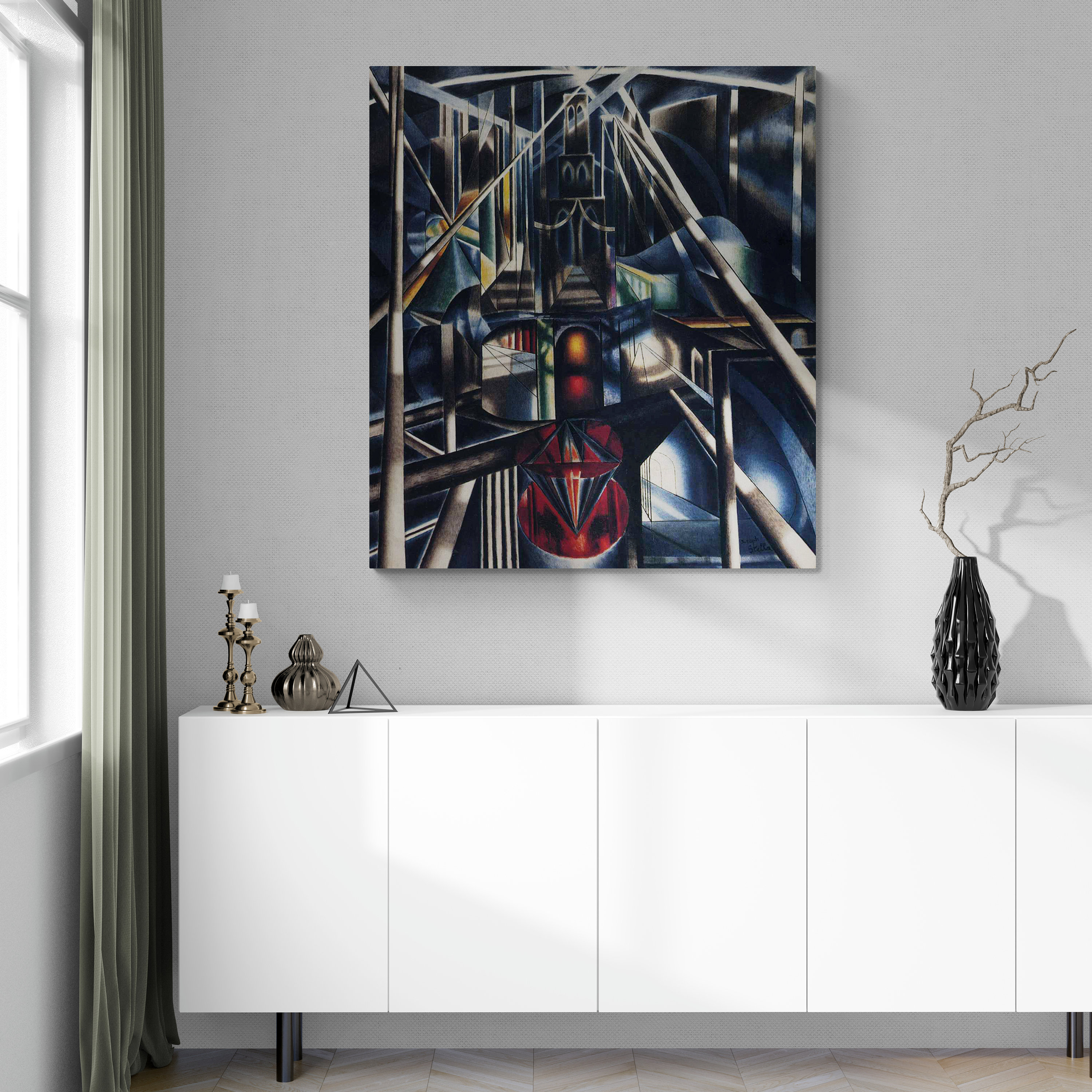 A 1920 Portrait of the Brooklyn Bridge by Joseph Stella, Abstract ...