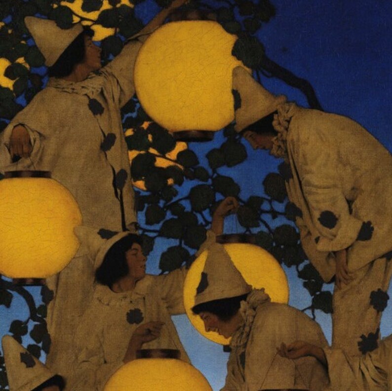 Maxfield Parrish Clown Lantern Canvas Print, Circus Art - Etsy