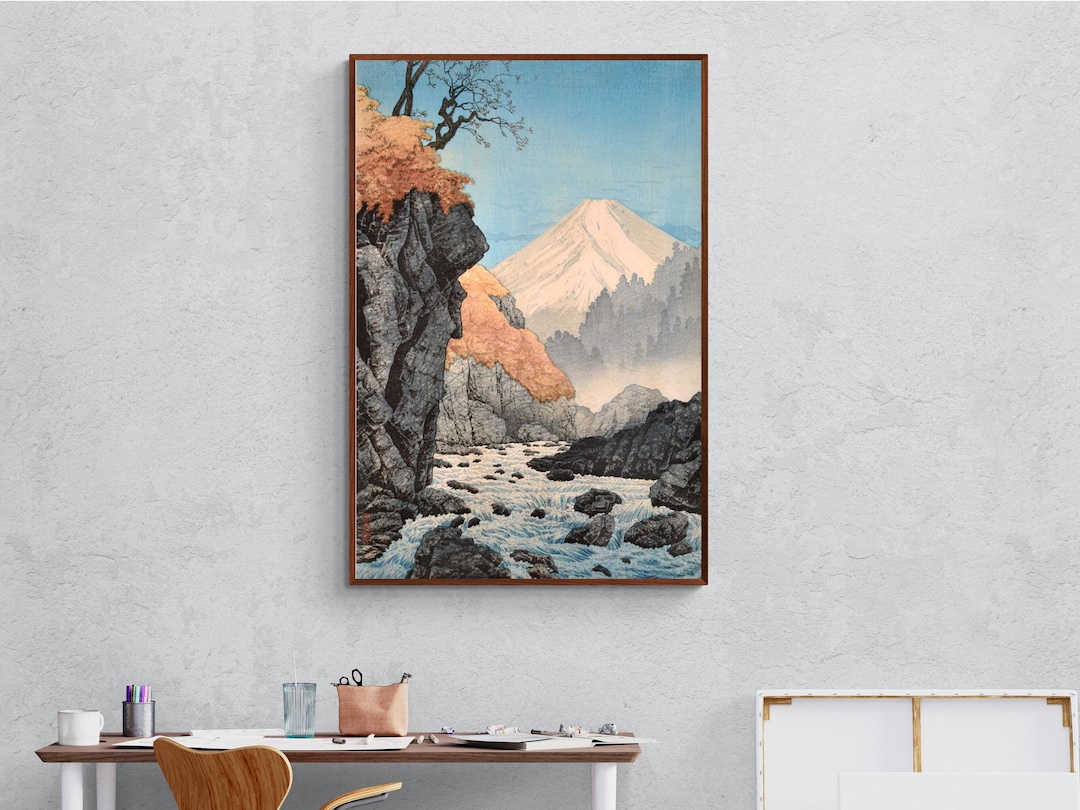 Foot of Mount Ashitaka by Hiroaki Takahash Canvas Print, Japanese Art ...