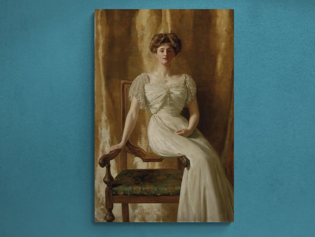Portrait of the Hon. Mrs Harold Ritchie by John Collier Canvas Print ...