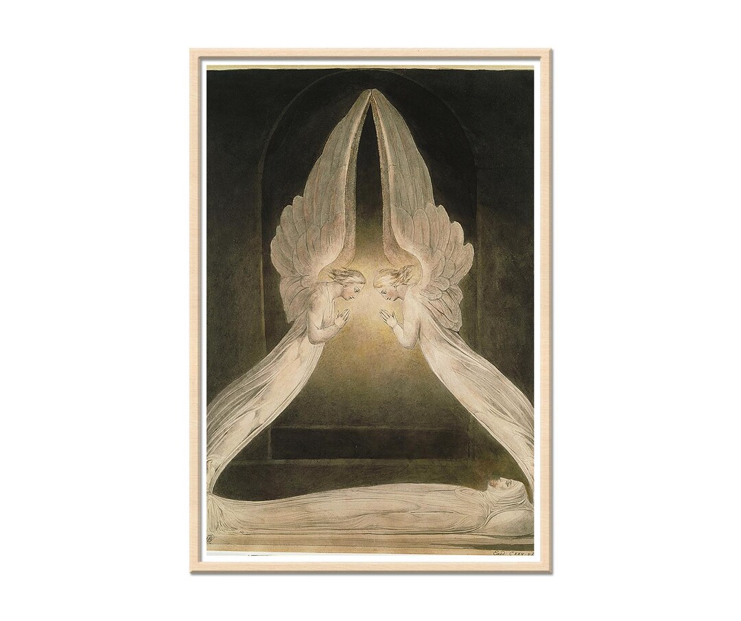 Christ in the Sepulchre, Guarded by Angels, Religious Painting, Faith ...