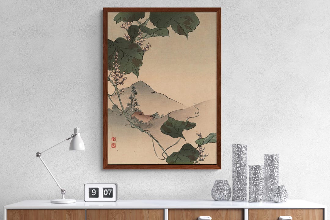 Kudzu Vine by Shoda Koho, Antique Japanese Landscape Shin-hanga Woodcut ...