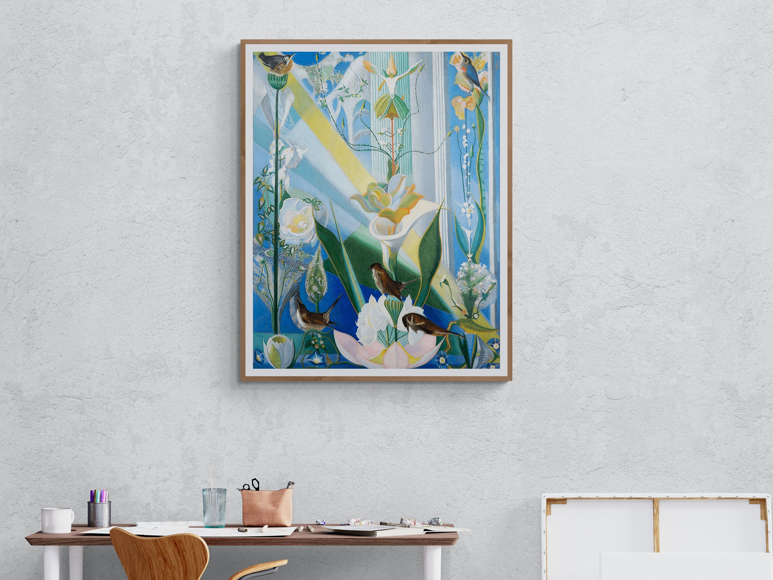 Dance of Spring (song of the Birds) by Joseph Stella Vintage Painting Canvas Posters, Song Birds ...